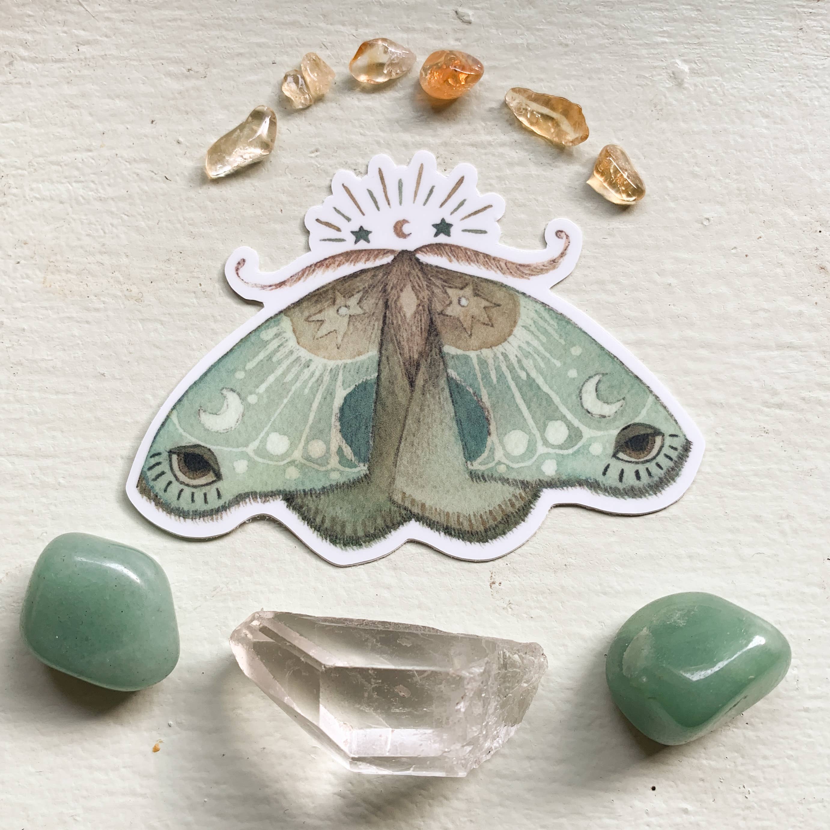 Astral Moth Sticker – Hedgehog Belly Designs